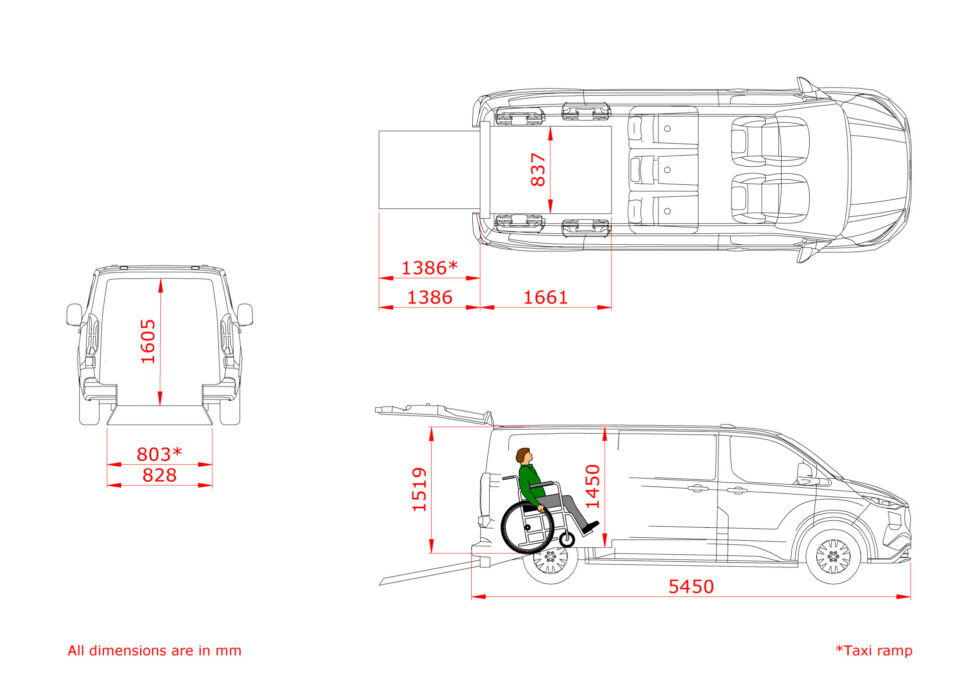 Ford Tourneo Custom & Transit Custom Kombi L2SF PHEV - Tripod Mobility